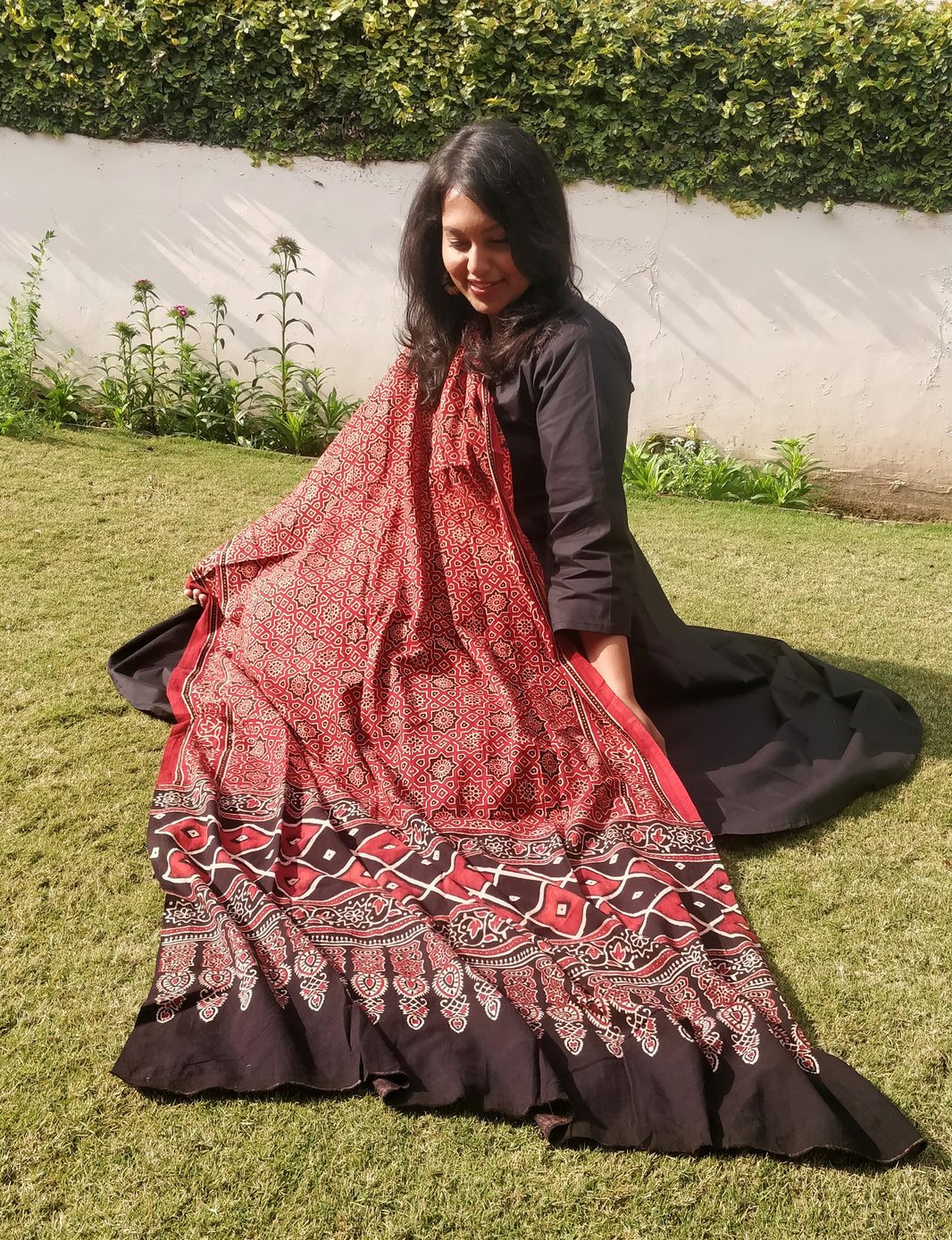 Ajrakh Cotton Dupattas – Desisass